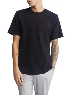 OPEN EDIT Crewneck Stretch Cotton T-shirt - Black