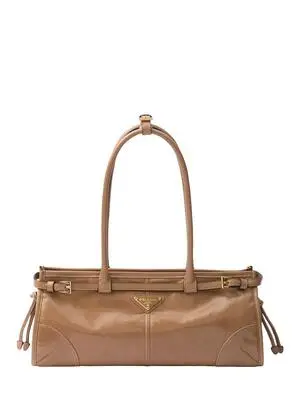 Prada Medium East-West Leather Shoulder Bag Mugh