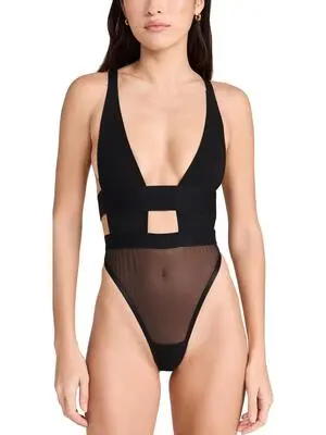 Bluebella Topaz Soft Thong Bodysuit - Black
