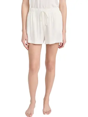 Eberjey Gisele Relaxed Jersey Shorts - Ivory