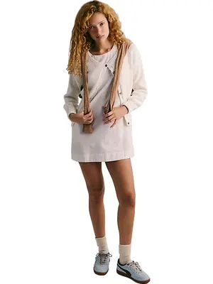Free People Free People Linen-Blend Mini Dress Ivory
