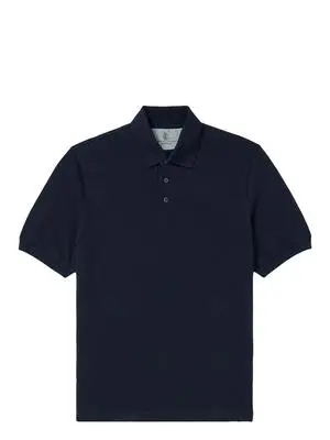 Brunello Cucinelli Cotton-piqué Polo Shirt - Blue