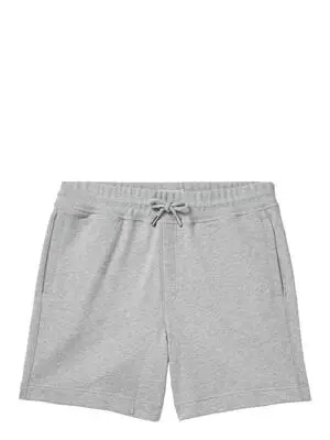 Mr P. Straight-leg Cotton-jersey Drawstring Shorts - Gray