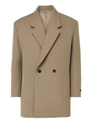 Fear Of God Eternal California Oversized Double-breasted Virgin Wool And Cotton-blend Twill Blazer - Neutrals
