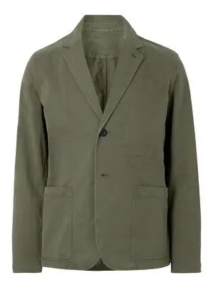 Mr P. Garment-dyed Cotton-blend Twill Blazer - Green
