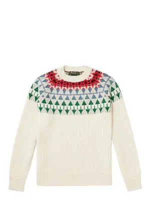 Loro Piana Fair Isle Cashmere Sweater - Neutrals
