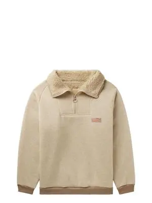 Kapital Alpine Logo-appliquéd Fleece-lined Knitted Half-zip Sweatshirt - Neutrals