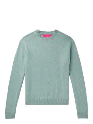 THE ELDER STATESMAN Cashmere Crew Neck Sweater - Blue