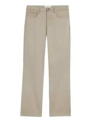 Ami Straight-leg Trousers - Neutrals
