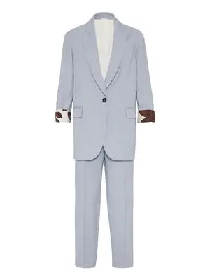 Brunello Cucinelli Single-breasted Trouser Suit - Blue