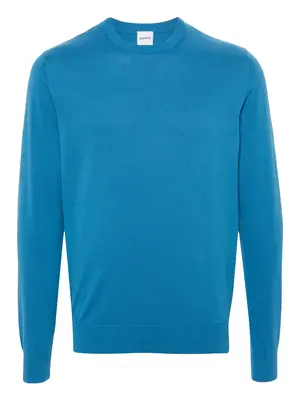 Aspesi Fine-knit Cotton Jumper - Blue