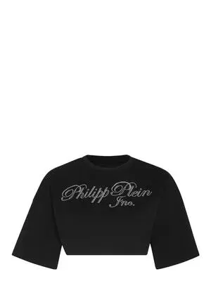 PHILIPP PLEIN Philipp Plein Crystal-Embellished Logo T-Shirt
