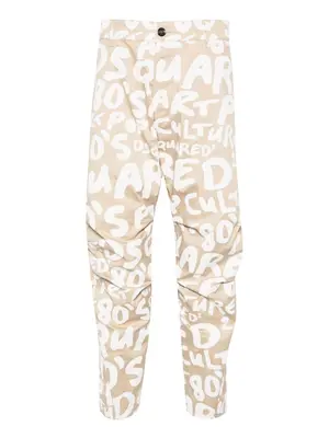 DSQUARED2 Dsquared2 Logo-Print Tapered Trousers