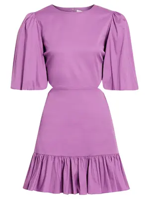 Veronica Beard Iker Cutout Mini Dress - Lavender