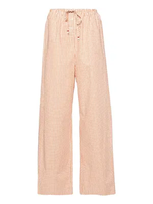 FORTE_FORTE Gingham-check Trousers - Brown