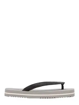 Brunello Cucinelli Monili-embellished Flip Flops - Black