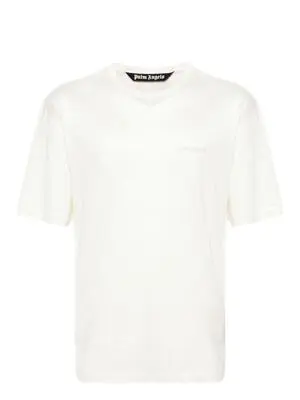Palm Angels Semi-sheer Linen T-shirt - Neutrals