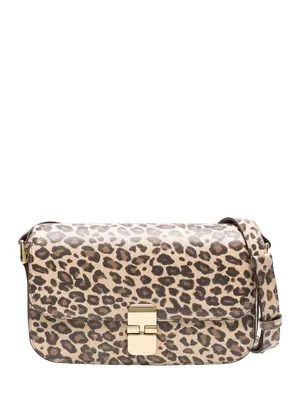 A.p.c. A.P.C. Grace Leopard-Print Crossbody Bag Neutrals