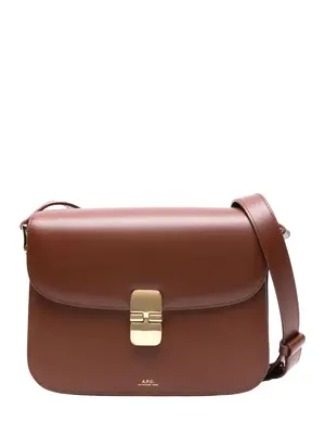 A.p.c. Grace Leather Cross Body Bag - Brown