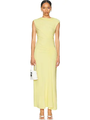 Simkhai SIMKHAI Acacia Sleeveless Midi Dress Sulfur