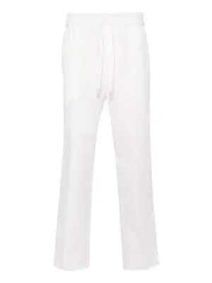 Brioni Chambray Straight Trousers - Neutrals