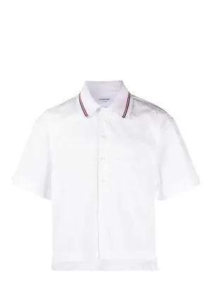 Thom Browne Short-sleeve Seersucker Cotton Shirt - White