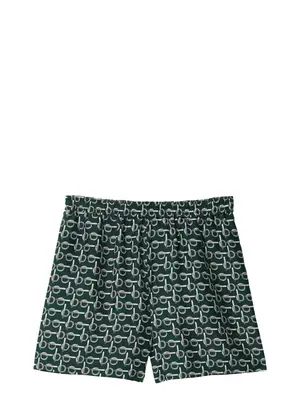Burberry B-print Silk Shorts - Green