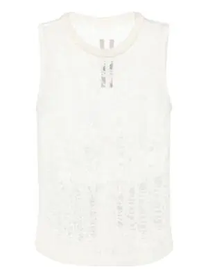 Rick Owens Spider Open-knit Tank Top - White