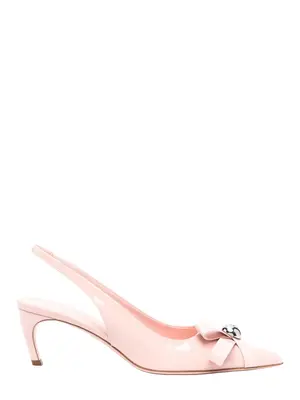 FERRAGAMO Brilda 55mm Patent Leather Pumps - Pink