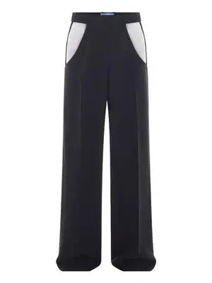 MUGLER Cut Out Trousers - Black