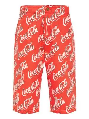 ERL ERL Printed Cotton Canvas Bermuda Shorts Brown