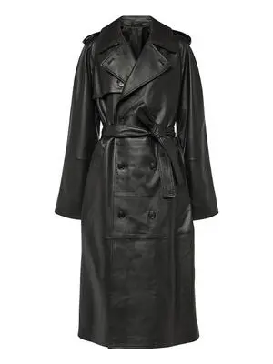 Wardrobe.NYC Leather Trench Coat - Black