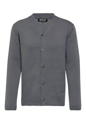 Comme Des Garçons Homme Deux V-neck Jersey Cardigan - Grey