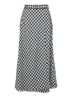 ETRO Etro Gingham Jacquard Midi Skirt