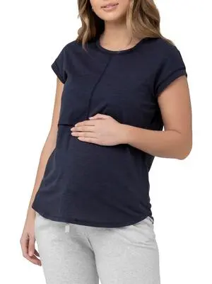 RIPE MATERNITY Ripe Maternity Richie Nursing Shirt Indigo