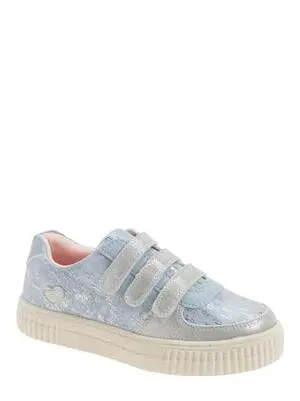 TUCKER + TATE Tallulah Glitter Sneakers - Blue Denim Metallic