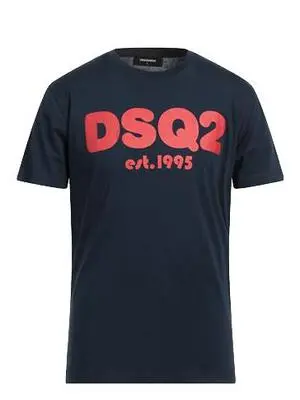 Dsquared2 Man T-shirt Sand Size S Cotton Blue