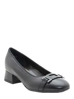 ARA Gallant 2 Block Heel Pumps - Black/leather