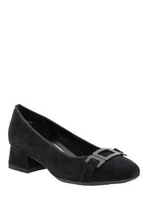 ARA Gallant 2 Block Heel Pumps - Black/suede
