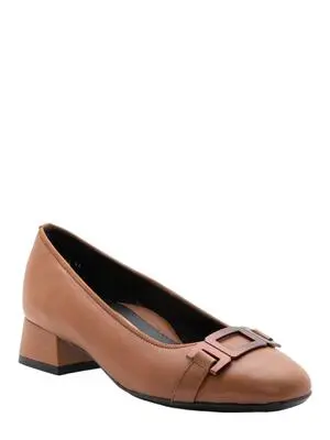 ARA Gallant 2 Block Heel Pumps - Cognac