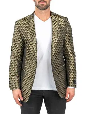 MACEOO Skullrepeat Jacquard Blazer - Green