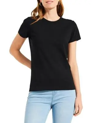NIC+ZOE Perfect Crewneck T-shirt - Black Onyx
