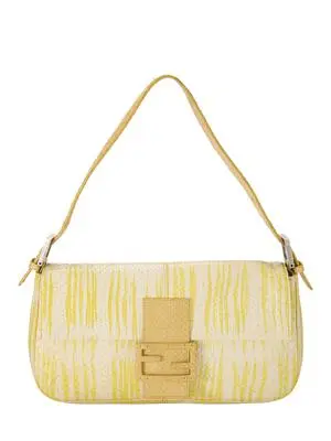 Fendi Python Baguette Yellow