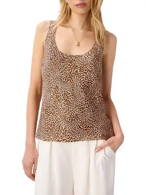 Cami Nyc CAMI NYC Andressa Silk Shell Leopard