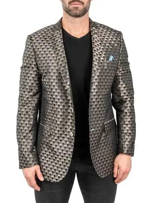 MACEOO Skullrepeat Jacquard Blazer - Brown