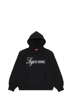 Supreme Supreme Raised Script Hooded Sweatshirt Black