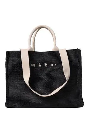 Marni Raffia Tote Bag - Black