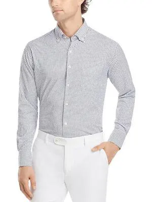 Peter Millar Hanford Performance Twill Button Down Shirt - Navy