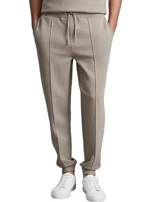REISS Premier Interlock Regular Fit Track Pants - Taupe