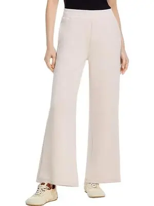 Vintage Havana Fleece Flare Leg Pants - Pearl